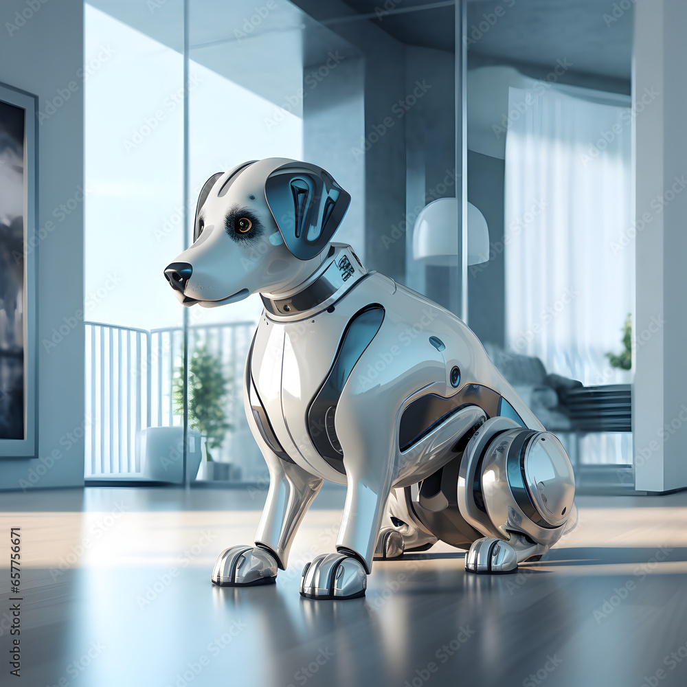 Foto de Futuristic robot dog. A look at the future of robotics in dogs ...