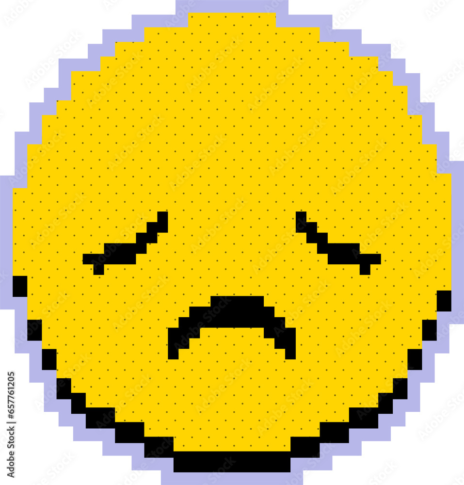 Sad Face Pixel Art
