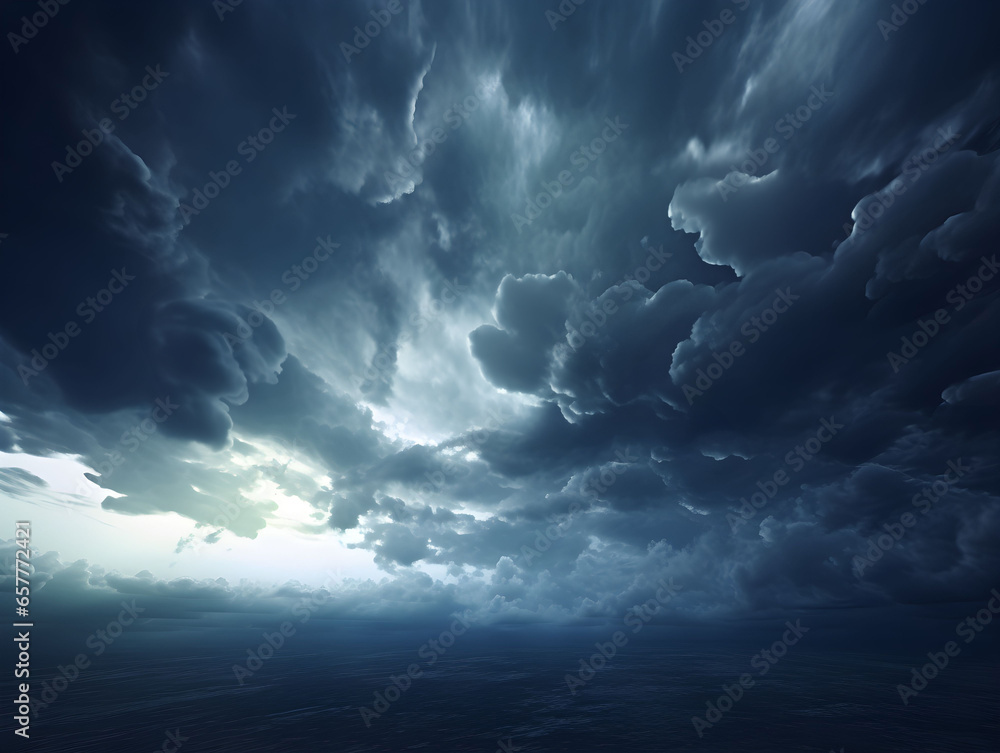 Big storm in the sky, sky background with cumulonimbus clouds ...