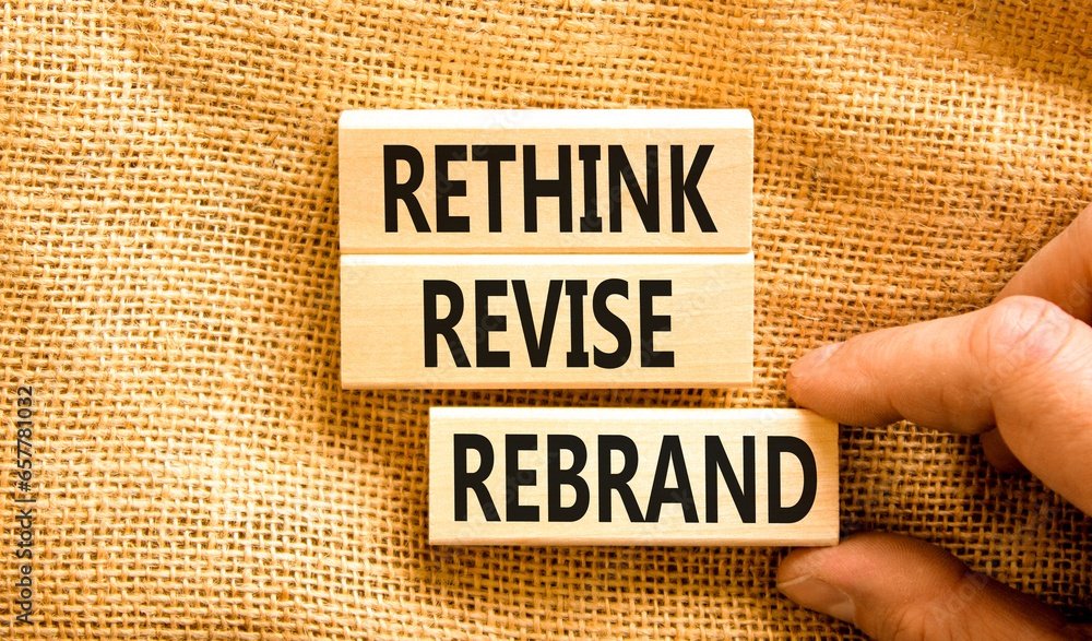 Rethink revise rebrand symbol. Concept word Rethink Revise Rebrand on ...