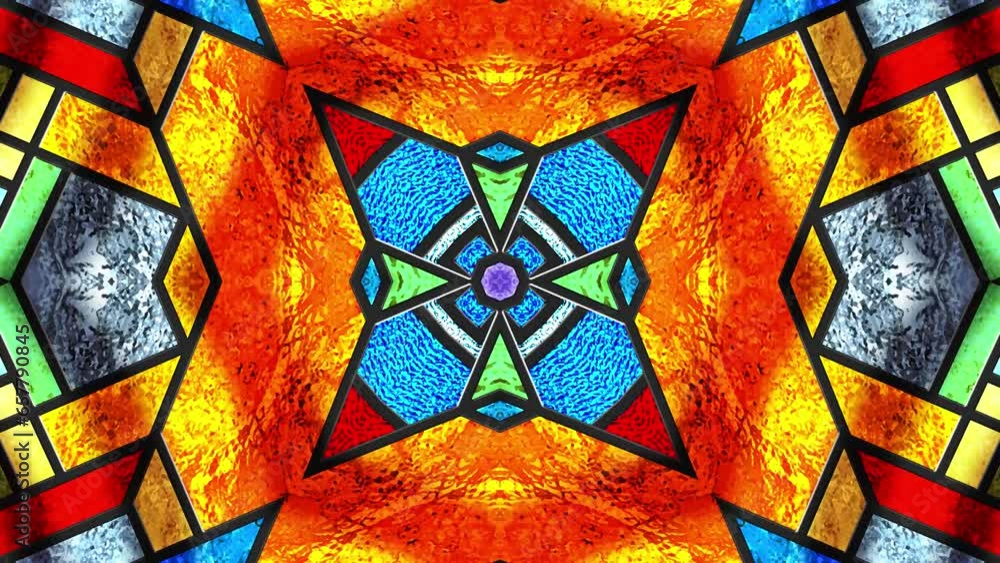 Christmas party background with stained glass window. Light. Seamless ...