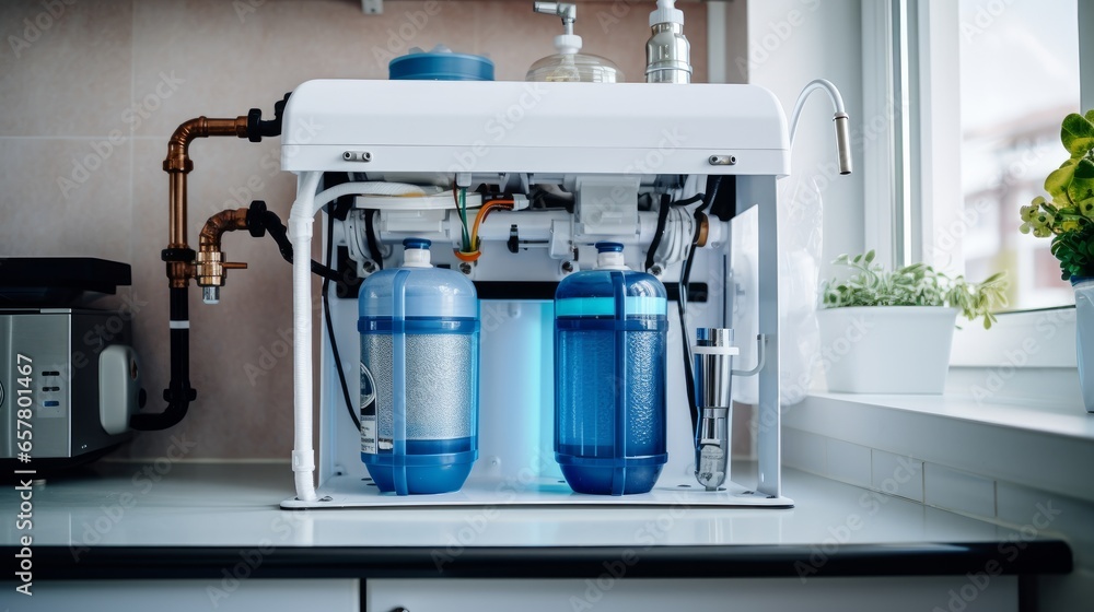 Installation of a water purification system, specifically an osmosis ...