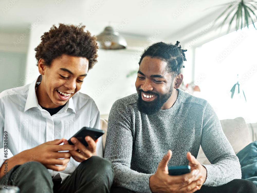 father son child family smartphone man teenage phone boy parent ...