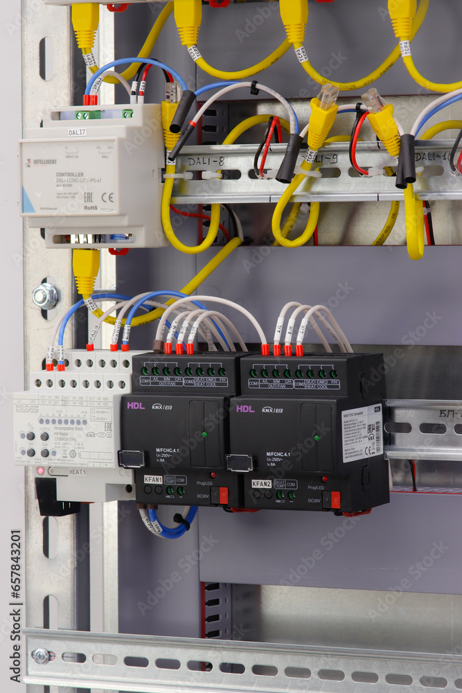 The electric heating control module from HDL company is installed in an ...