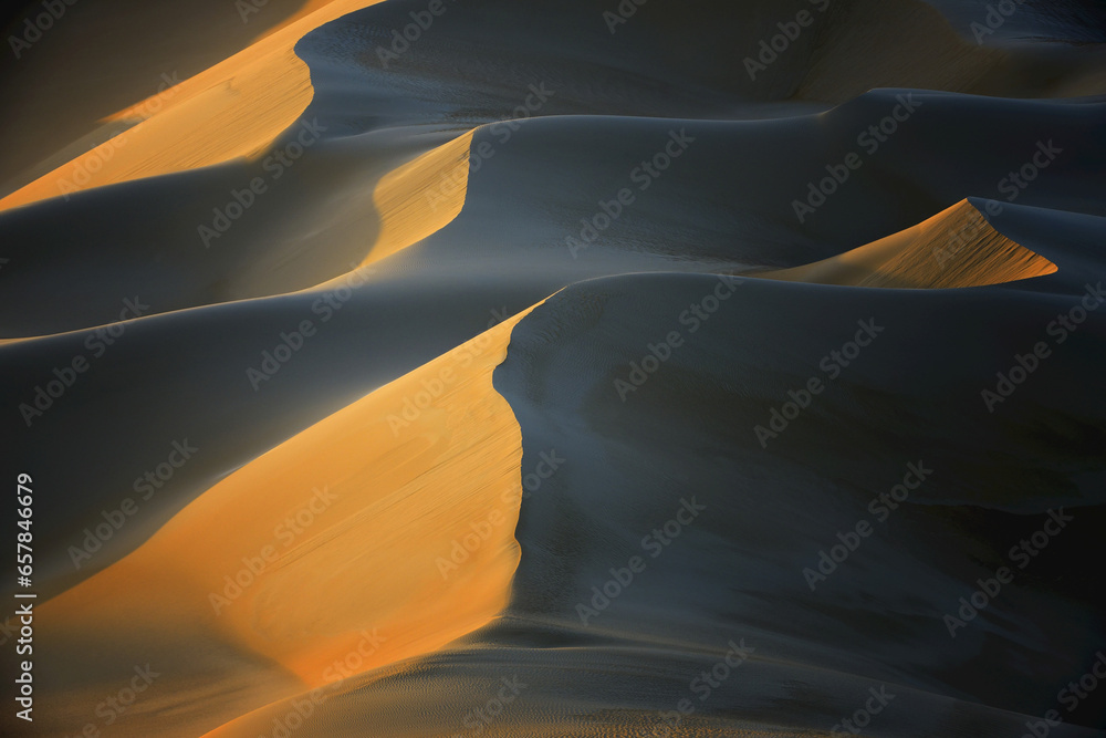 Windswept Sand Dunes at Sunset, Matruh, Great Sand Sea, Libyan Desert ...