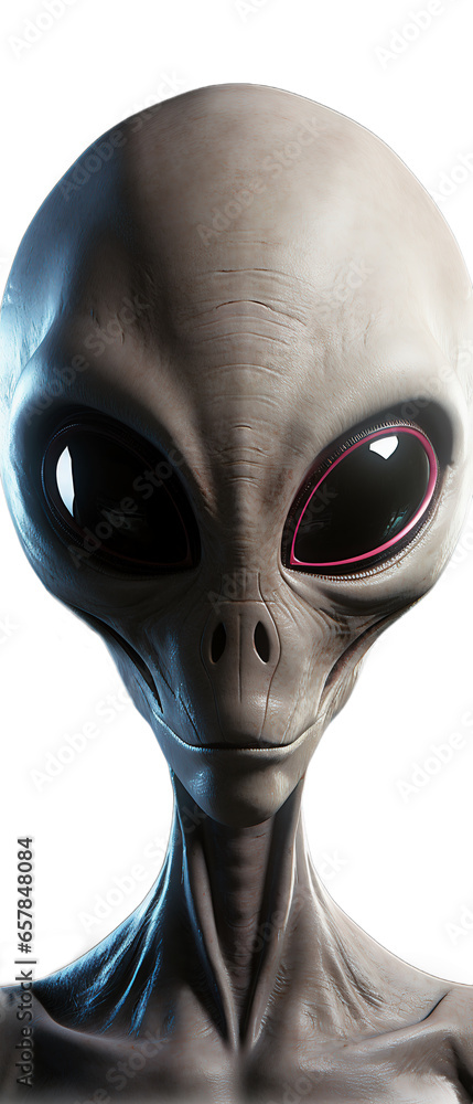 Alien in mask. The figure of an alien on a light transparent background ...