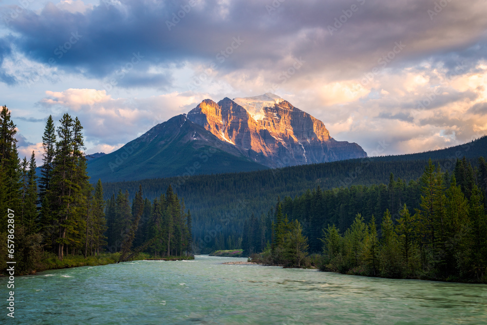 Mount Temple in Banff National Park, Alberta Stock Photo | Adobe Stock