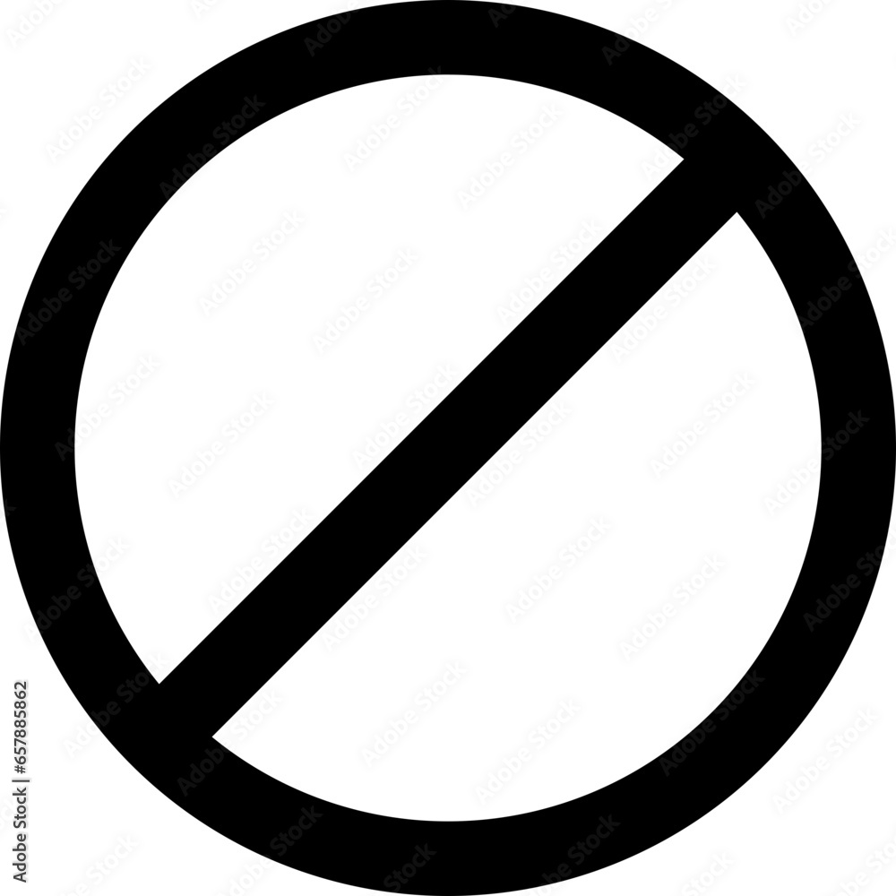 Ban symbol icon, Forbidden sign, No entry symbol, Prohibition icon ...