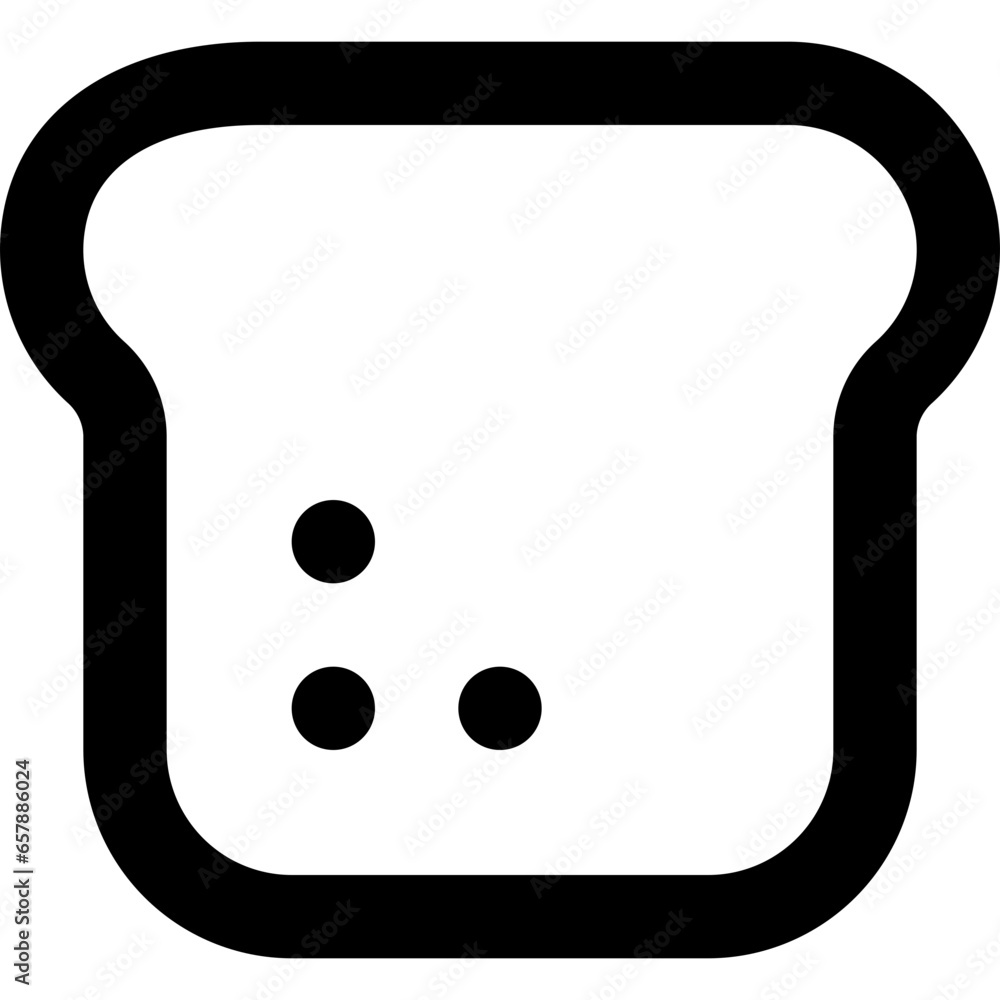 Bread slice icon, Sliced bread symbol, Bakery icon, Bread illustration ...