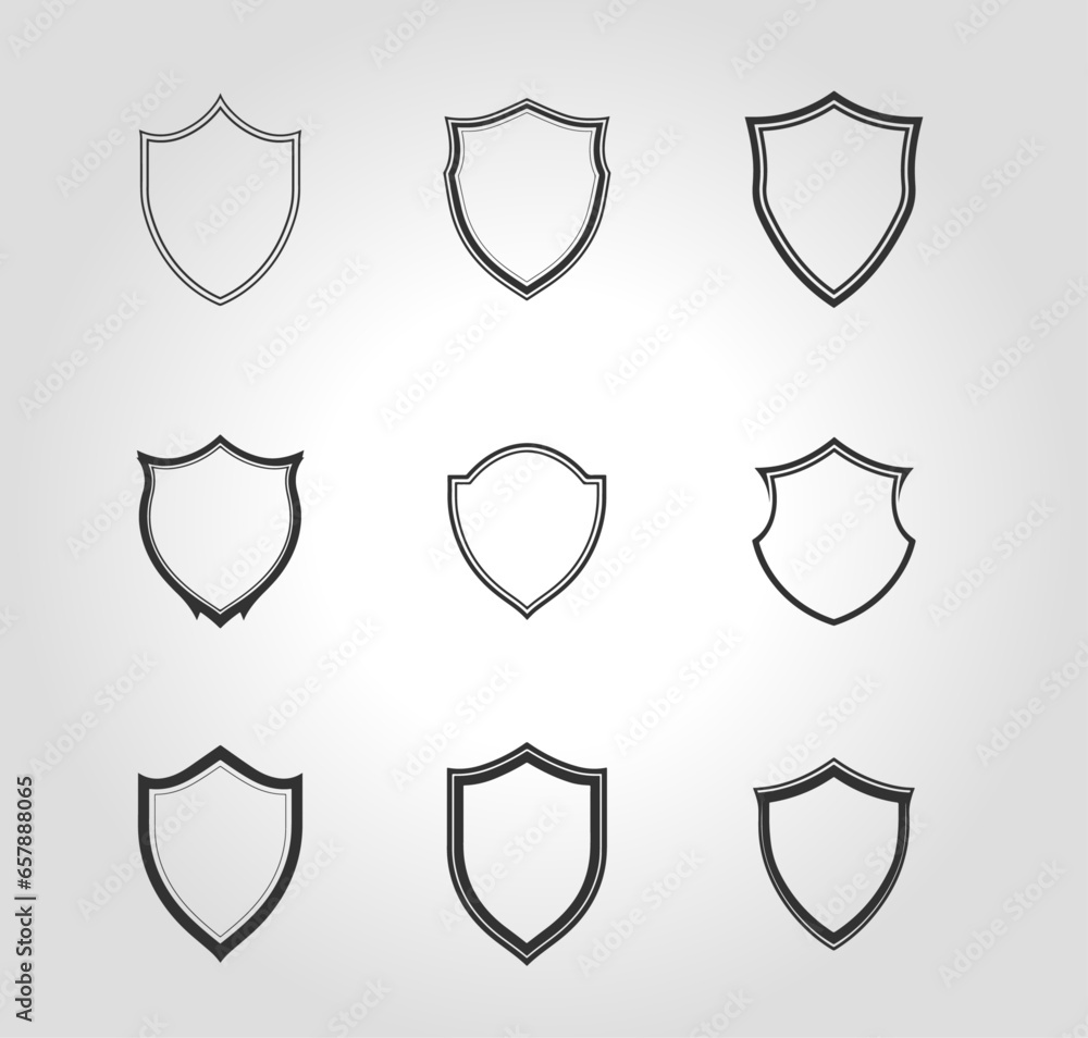 Vetor de Wappen Schild Vektor Set Logo Vorlage do Stock | Adobe Stock