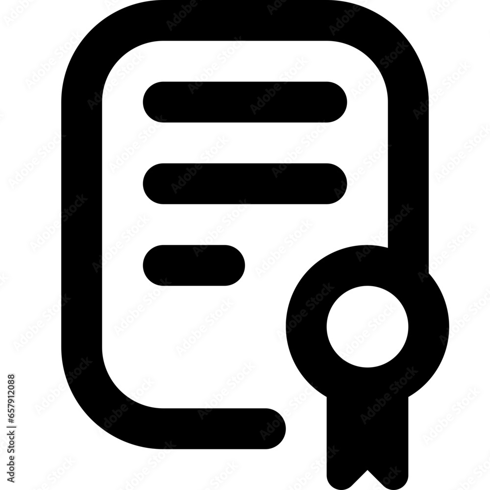 Diploma certificate icon, Graduation symbol, Educational achievement ...