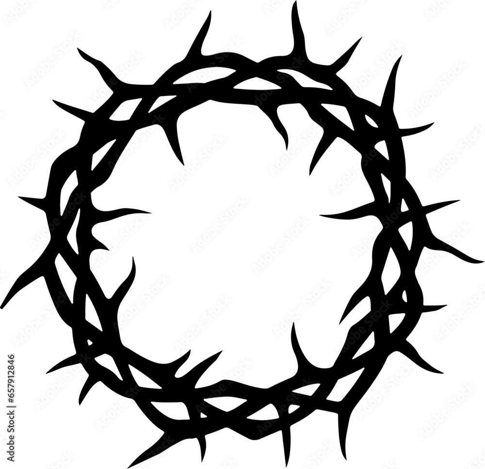 Crown of Thorns SVG, Crown of Thorns vector, Easter SVG Stock Vector ...