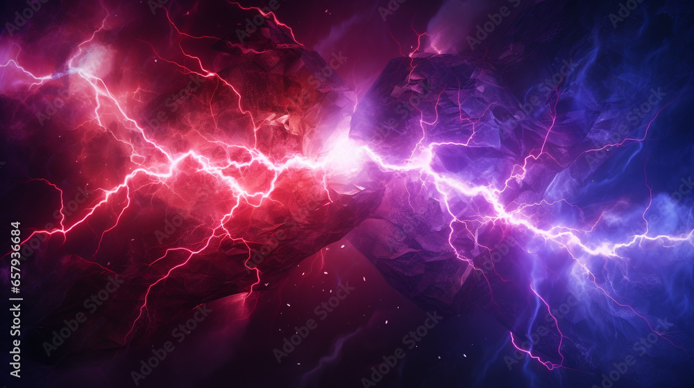 lightning action different sides, namely colored mystical lighting ...