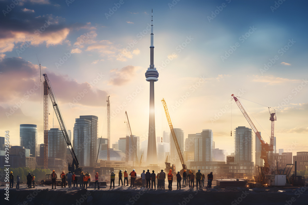 Iconic CN Tower Construction Process: A Testament to Architectural ...