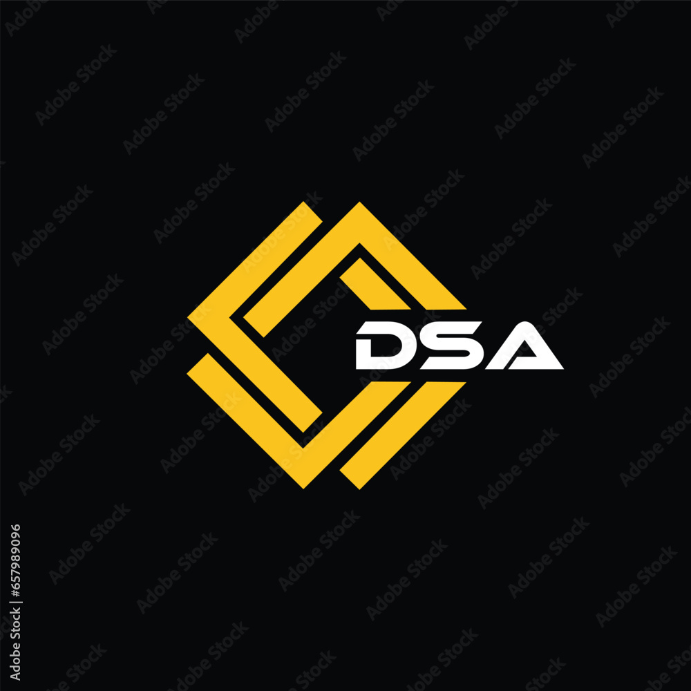 DSA letter design for logo and icon.DSA typography for technology ...