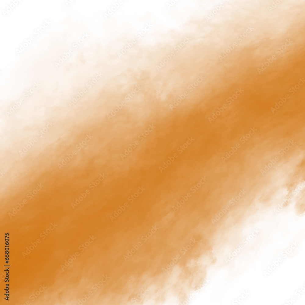 Abstract orange puffs of smoke mist overlay on transparent background ...