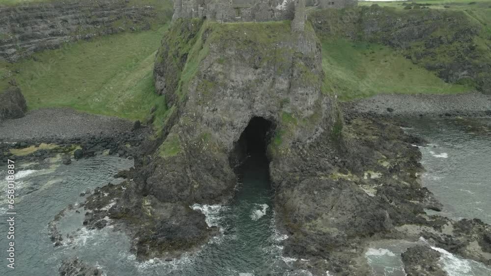 Mermaid's Cave Below Dunluce Castle, County Antrim, Northern Ireland ...
