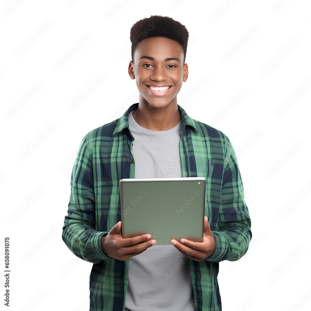 Black American student smiling happily on first day of school on PNG ...