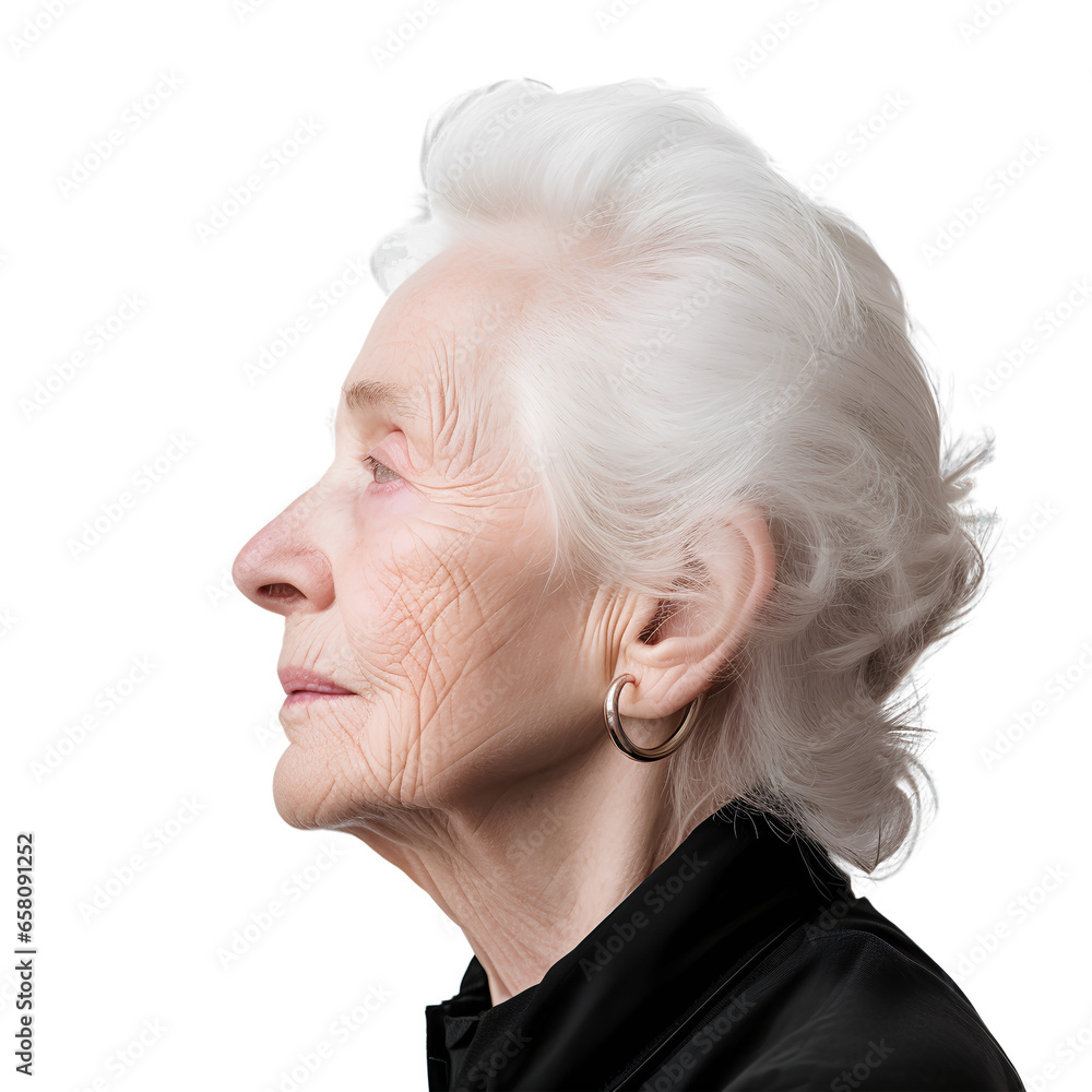 Elderly people with sad faces left alone on transparent background PNG ...