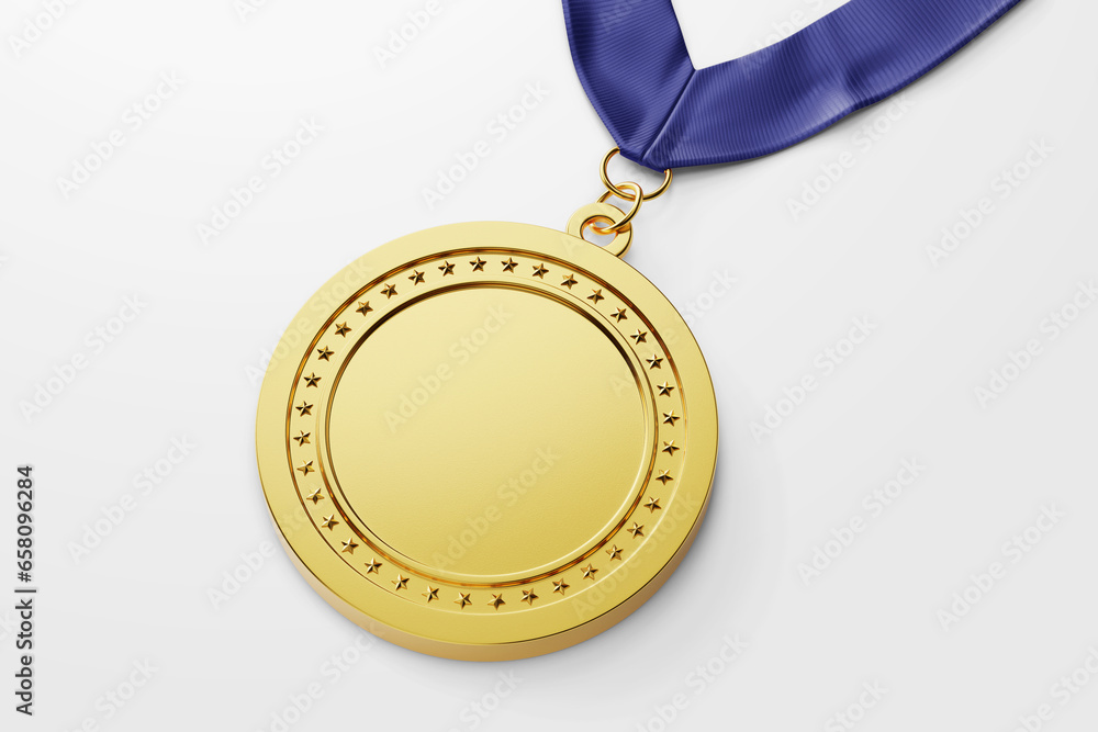 champion achievement award round circle shape gold medal medallion with ...