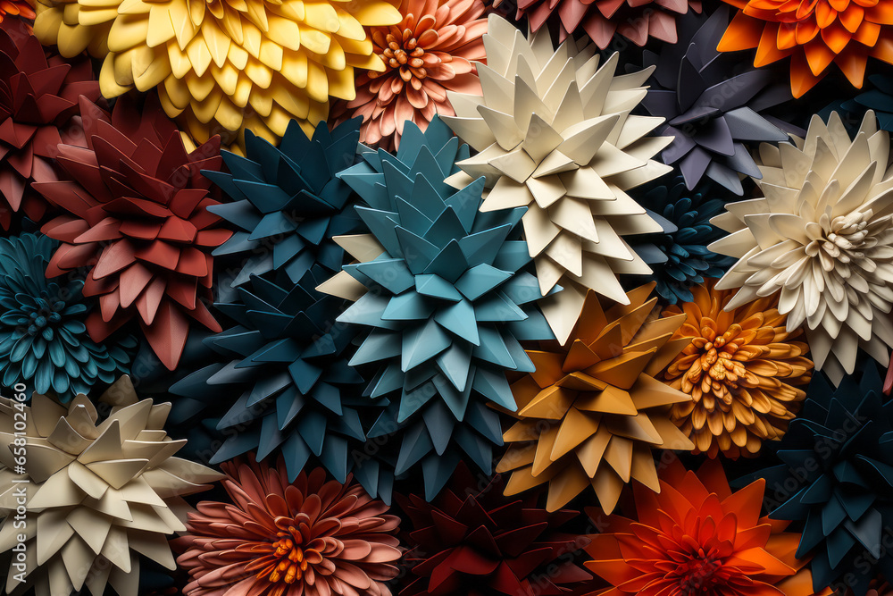 Captivating abstract art showing a dynamic pattern of 2D shapes ...