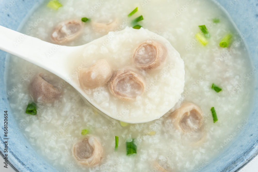 Cantonese style raw rolled porridge, rice noodle and intestine porridge ...