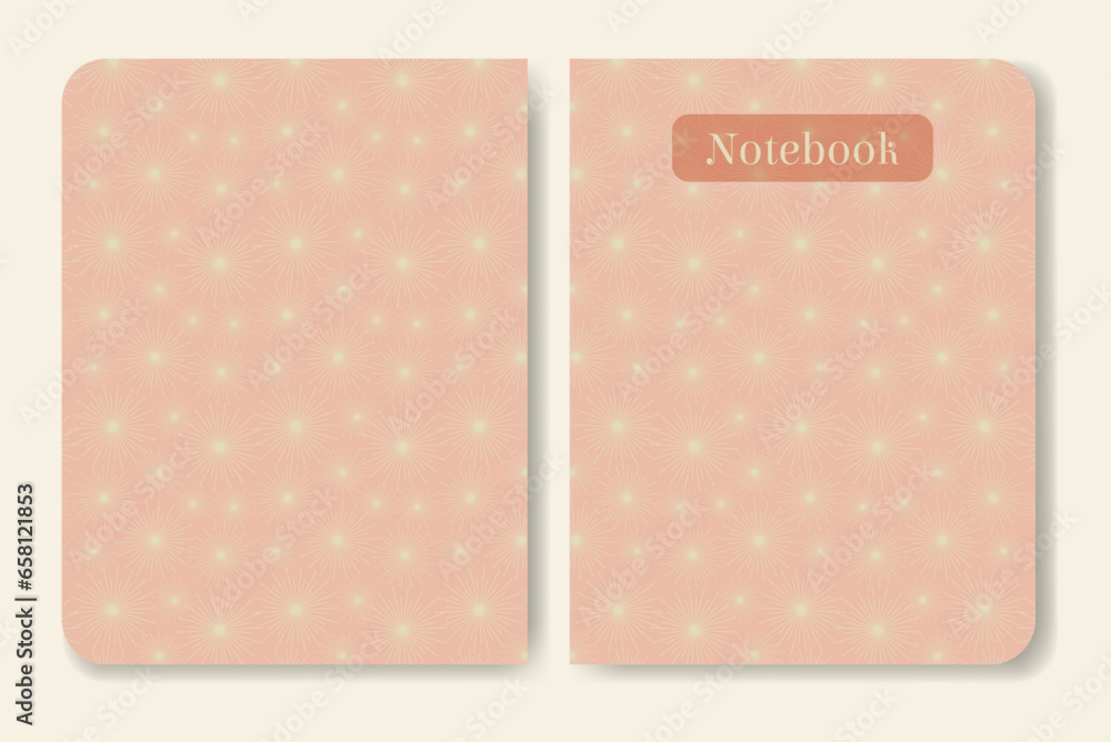 School notebook cover template minimalist pink design. Printable ...