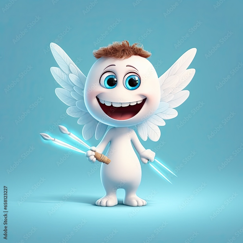 Magic tooth fairy illustration. 3D character from the fairy tale tooth ...