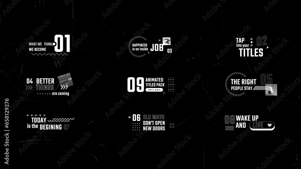 Modern Titles Stock Template | Adobe Stock