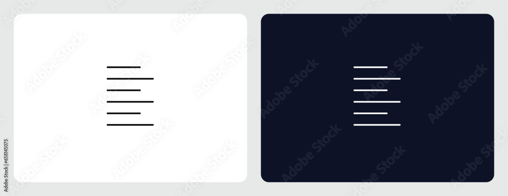 left side alignment outline icon. Thin line icon from user interface collection. Editable vector ...