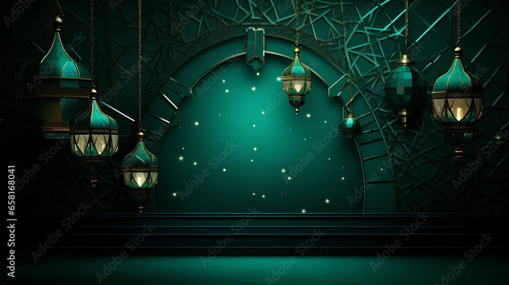 realistic image of poster background for islamic design Stock ...