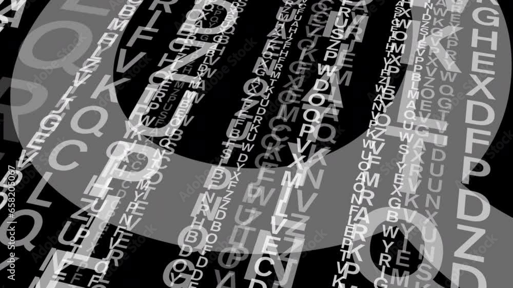 Creative potential abstract design with flowing letters and typography ...