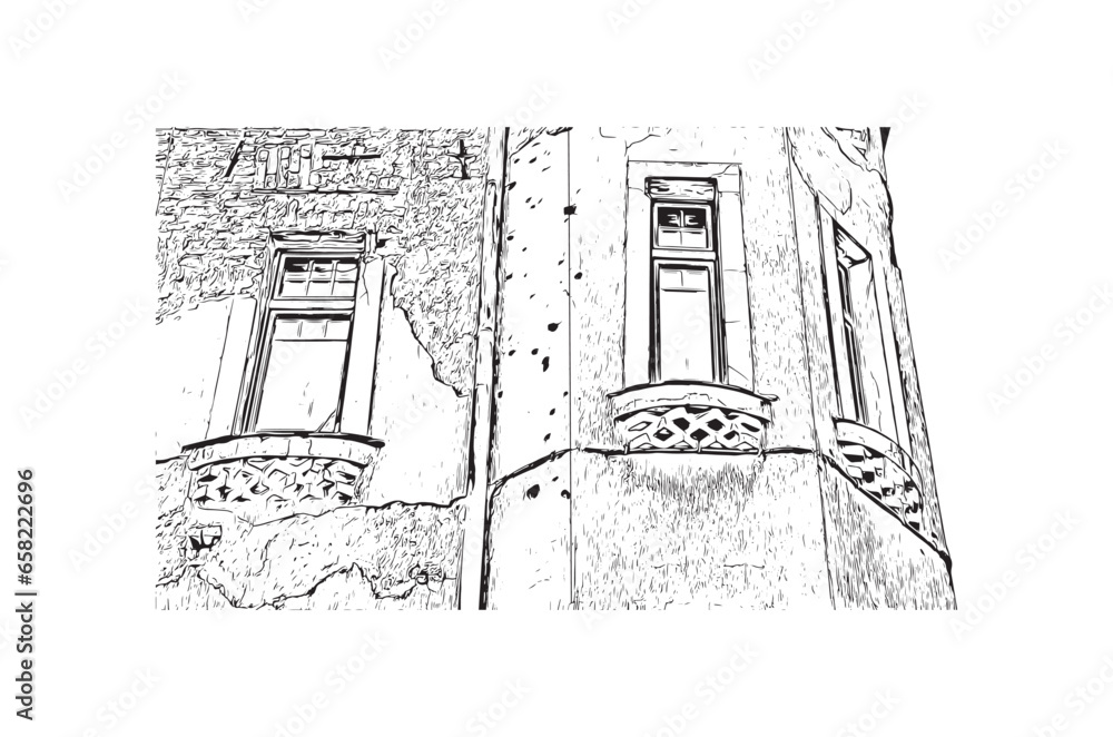 Building view with landmark of Sarajevo is the capital of Bosnia and ...