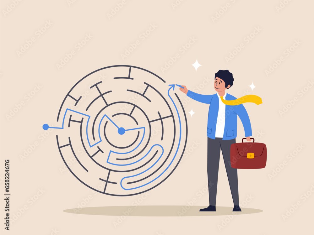 Challenge for leadership concept. Solution solving business problem ...