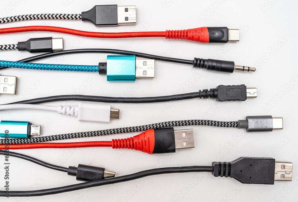 Types of plugs and cables for audio, video, computer, smartphone and ...