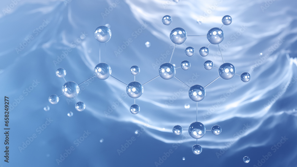 hygrine molecular structure, 3d model molecule, pyrrolidine alkaloid ...