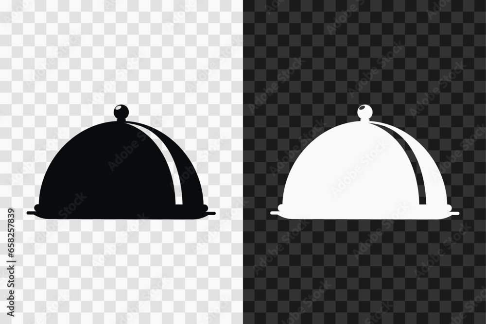 Food tray silhouette icon, vector glyph sign. Food tray symbol isolated ...