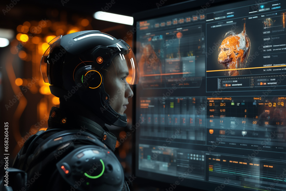 IT Engineer is in Working Data Center, Explaining Things, People and ... IT Engineer is in Working Data Center, Explaining Things, People and ...
