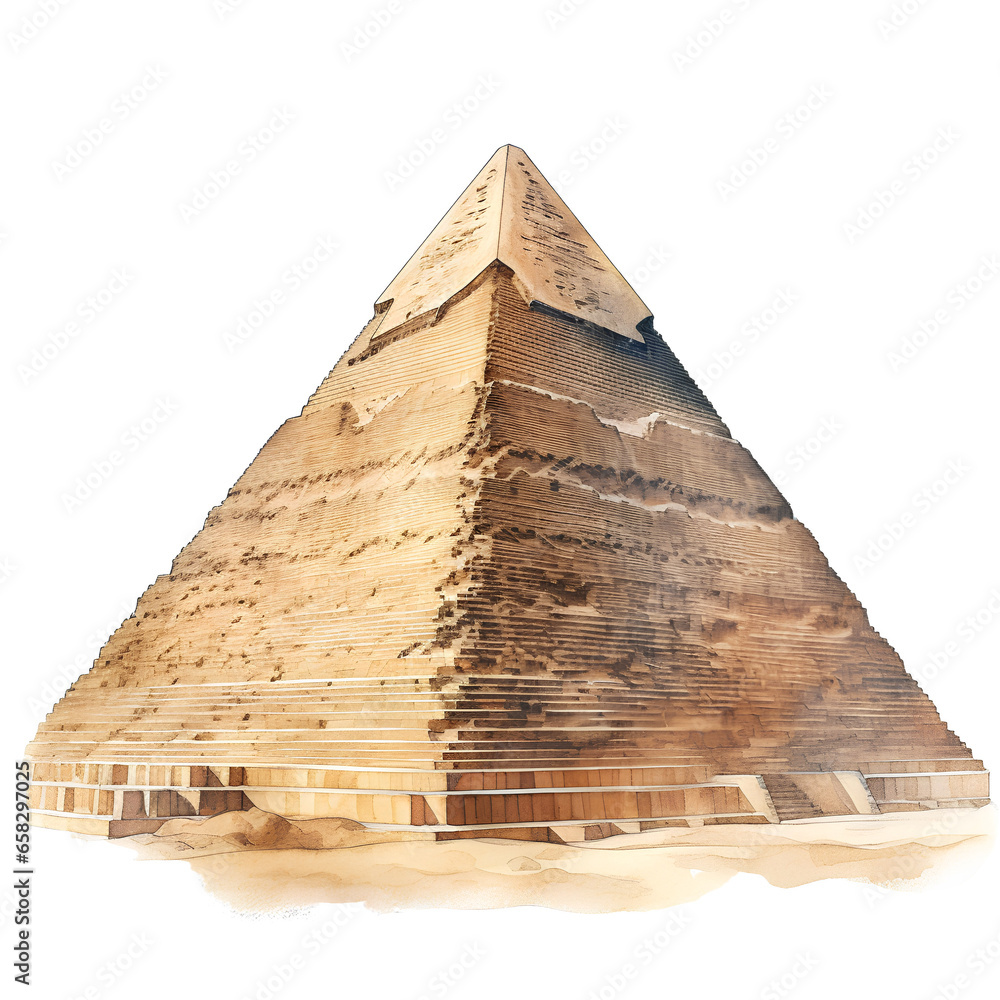 Great Pyramid of Giza on transparent background PNG Stock Illustration ...