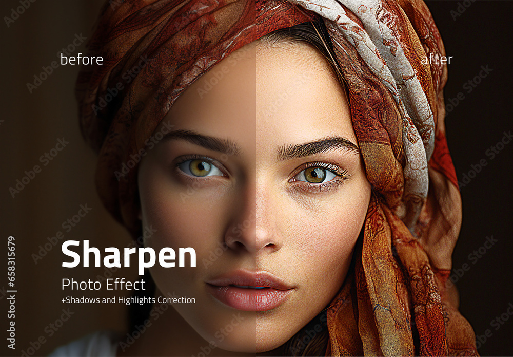 Sharpen Photo Effect Stock Template | Adobe Stock