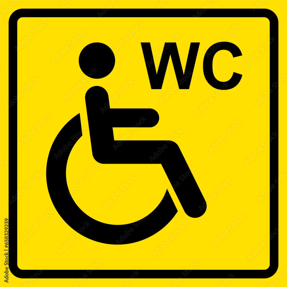 Sign indicating a separate toilet or a separate cubicle accessible to ...