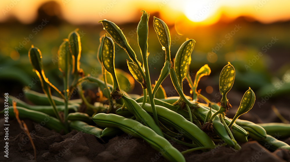 A bean field in full boom with rows of vibrant green UHD wallpaper ...