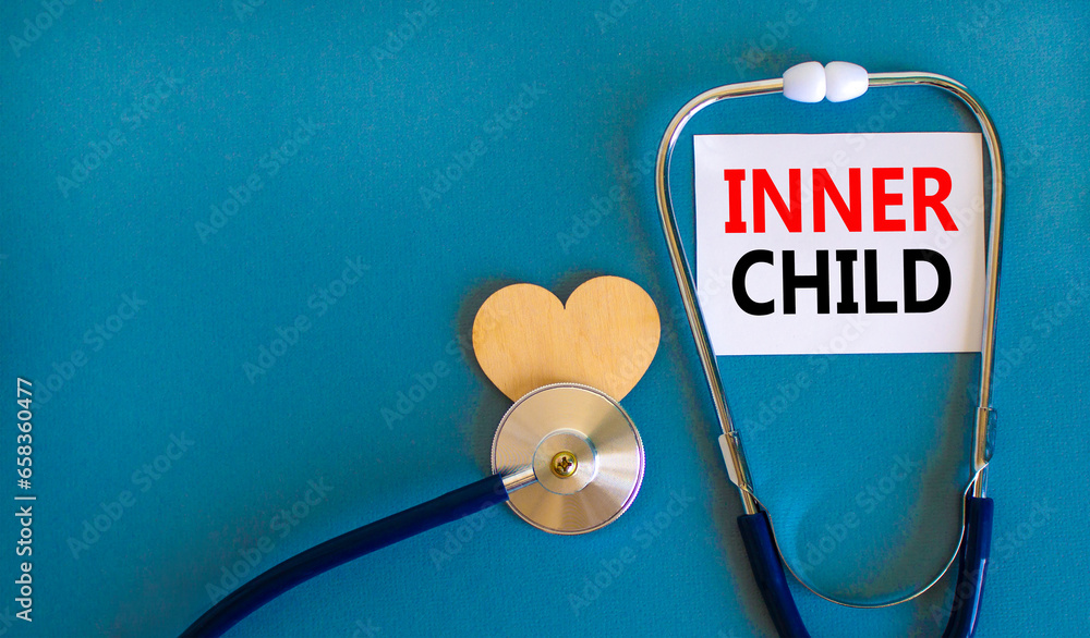 Inner child symbol. Concept words Inner child on beautiful white card ...