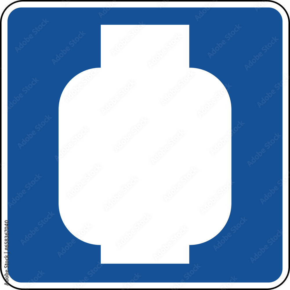 Transparent PNG of a Vector graphic of a blue usa Propane Gas Station ...
