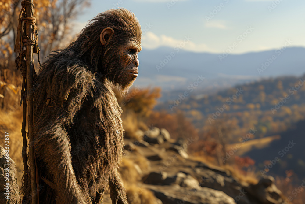 A reconstruction of the Australopithecus afarensis, our distant human ...
