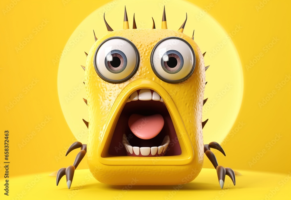 Shocked, scared or startled emoji with mouth wide open and eyes bulging ...