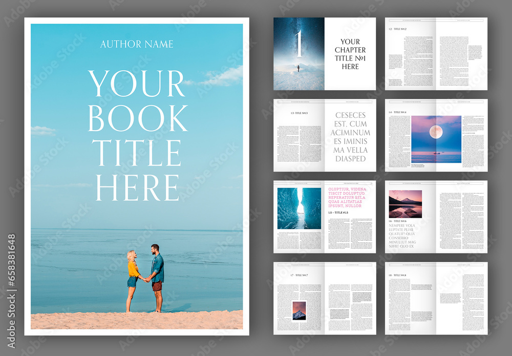 Narrative Book Layout Stock Template | Adobe Stock