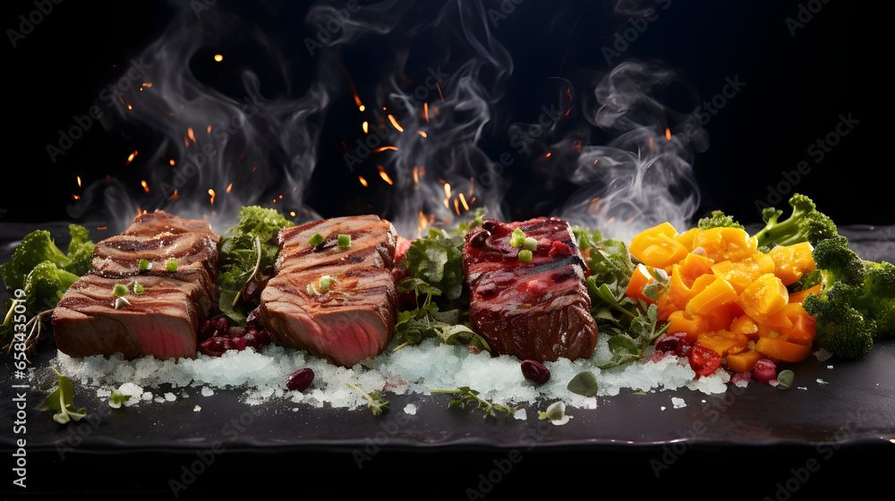 Embark on an exhilarating culinary escapade, capturing the essence of a ...