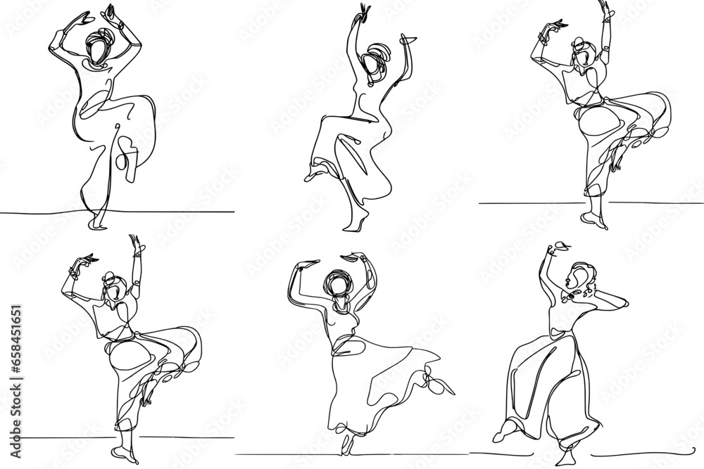 One-Line Drawing of African Dance: Celebrating Culture and Spirit Stock ...