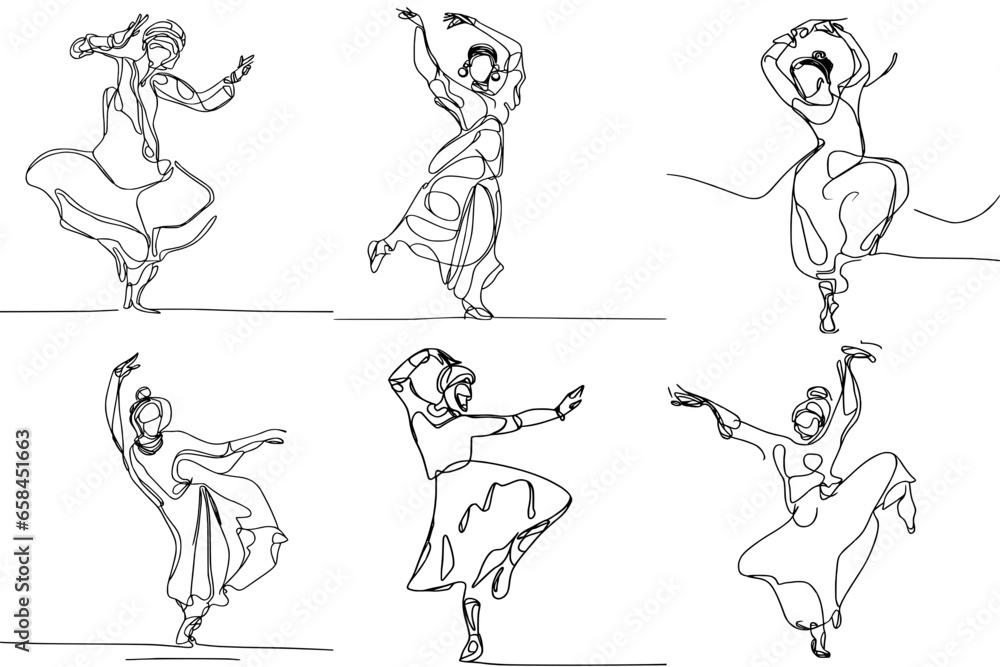 One-Line Drawing of African Dance: Celebrating Culture and Spirit Stock ...